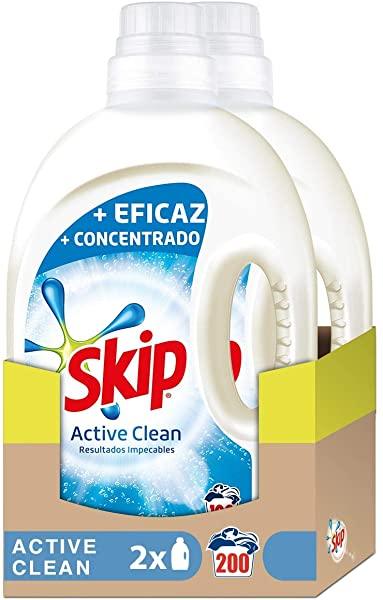 ¡Chollo! Pack Detergente Skip Active Clean para 200 lavados por 21.40 ...