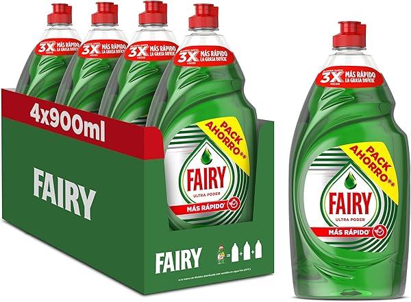 ¡Chollo! Pack 4 Lavavajillas Fairy Ultra Poder Original 900ml por 14.24 ...